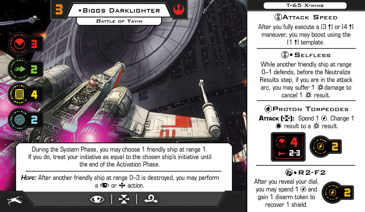 Biggs Darklighter Battle Of Yavin X Wing Miniatures Second Edition