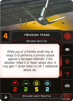 Gideon Hask (Xi-class Light Shuttle) | X-Wing Miniatures: Second ...