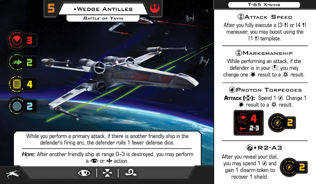 Wedge Antilles Battle Of Yavin X Wing Miniatures Second Edition