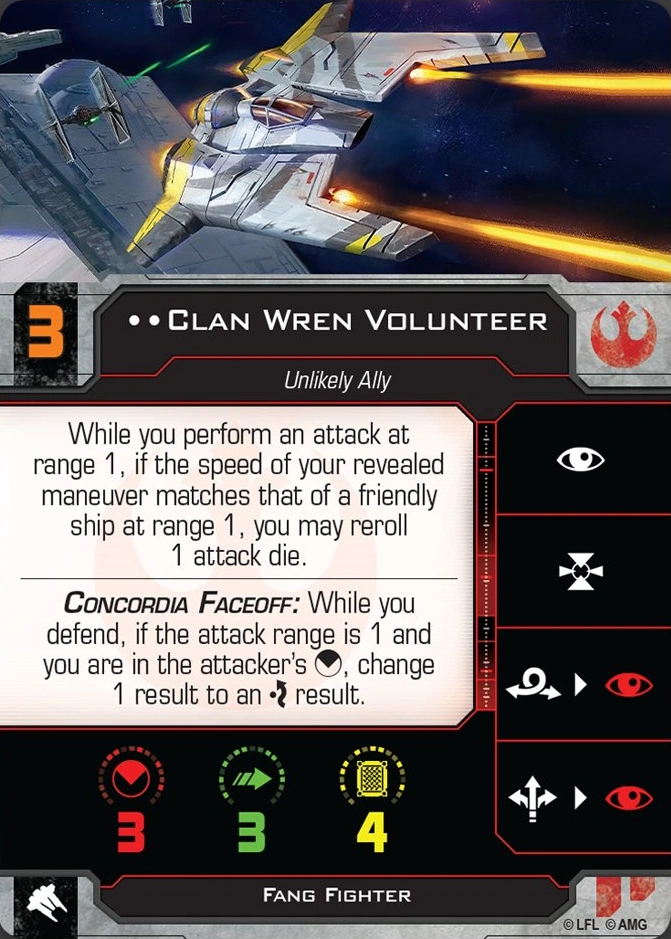 Clan Wren Volunteer | X-Wing Miniatures: Second Edition Wiki | Fandom
