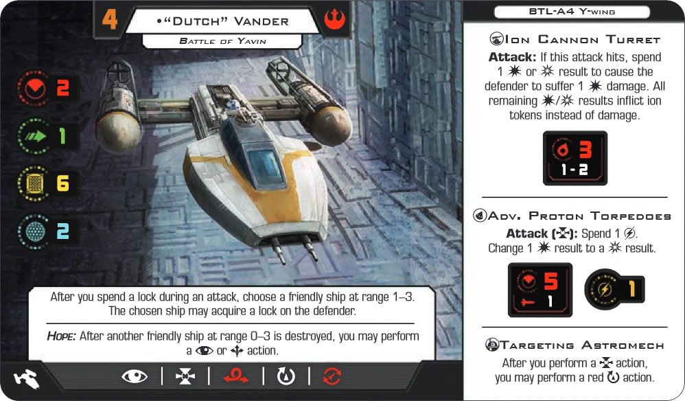 "Dutch" Vander (Battle Of Yavin) | X-Wing Miniatures: Second Edition ...