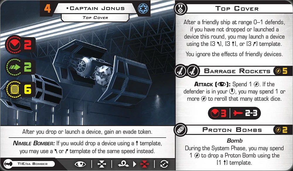 Captain Jonus (Top Cover) | X-Wing Miniatures: Second Edition Wiki | Fandom