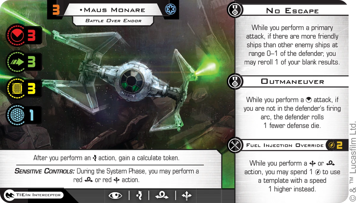 Maus Monare (Bataille d'Endor) | Wiki XWing Seconde Edition | Fandom