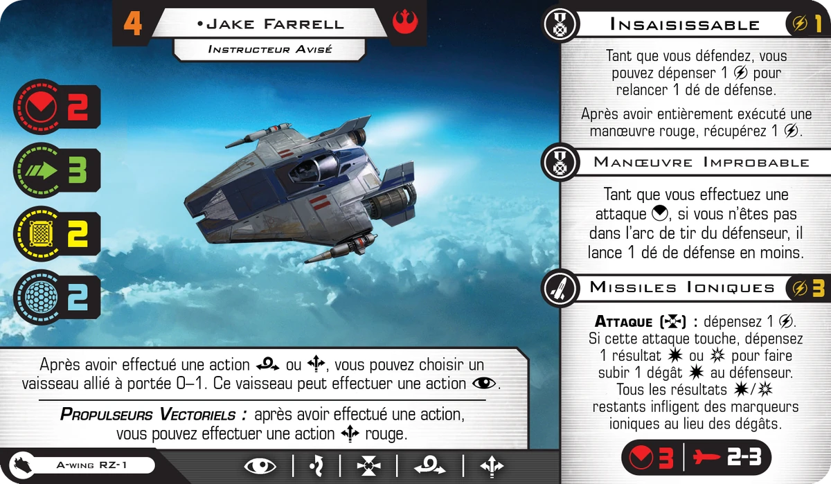 Jake Farrell (Arsenal Standard - A-Wing RZ-1 - Instructeur Avisé) | Wiki XWing Seconde Edition ...