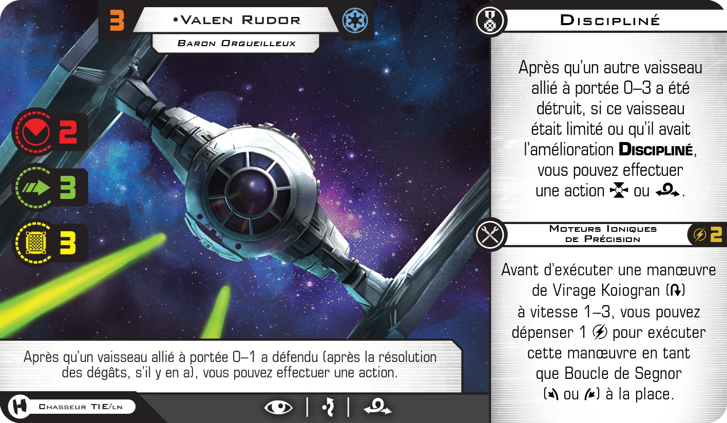 Valen Rudor (Arsenal Standard - Chasseur TIE/ln - Baron Orgueilleux ...