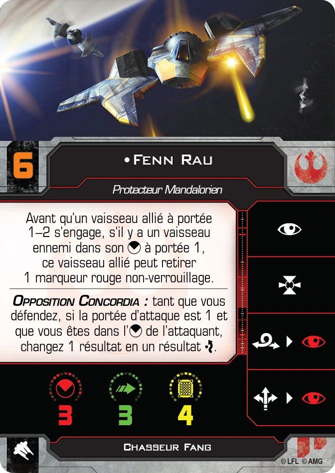 Fenn Rau (Chasseur Fang Rebelle) | Wiki XWing Seconde Edition | Fandom