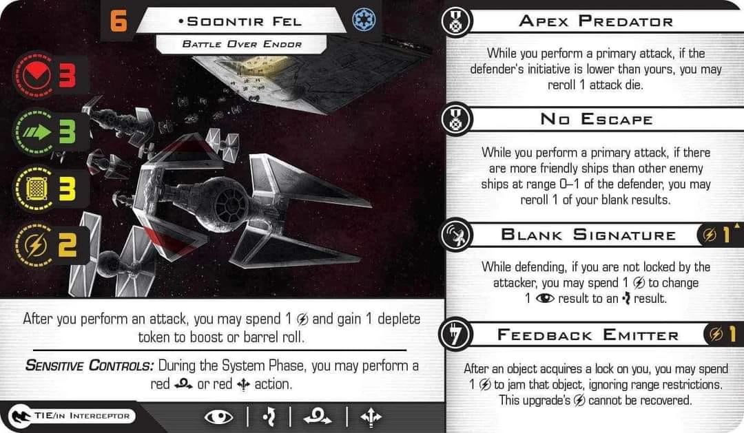 Soontir Fel (Bataille d'Endor) | Wiki XWing Seconde Edition | Fandom