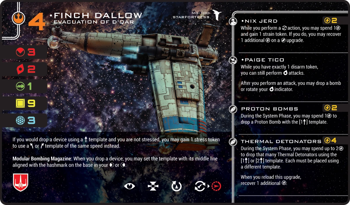 Finch Dallow (Évacuation de D'Qar) | Wiki XWing Seconde Edition | Fandom
