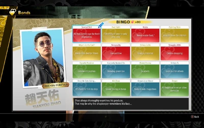 Bond Bingo | Yakuza Wiki | Fandom
