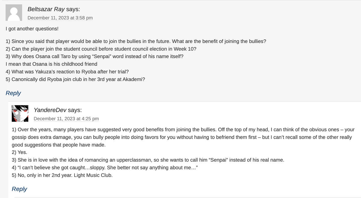 The Yakuza/Quotes | Yandere Simulator Wiki | Fandom