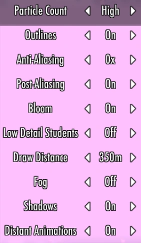 Ustawienia | Yandere Simulator Wiki | Fandom