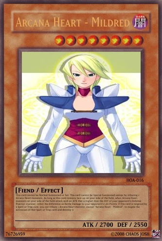 Card Artworks:Arcana Heart - Mildred | Yu-Gi-Oh Card Maker Wiki | Fandom