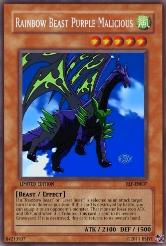 Rainbow Beast Purple Malicious | Yu-Gi-Oh Card Maker Wiki | Fandom