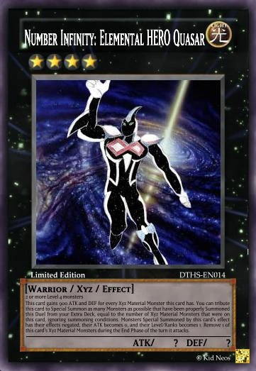 Number Infinity: Elemental HERO Quasar | Yu-Gi-Oh Card Maker Wiki | Fandom