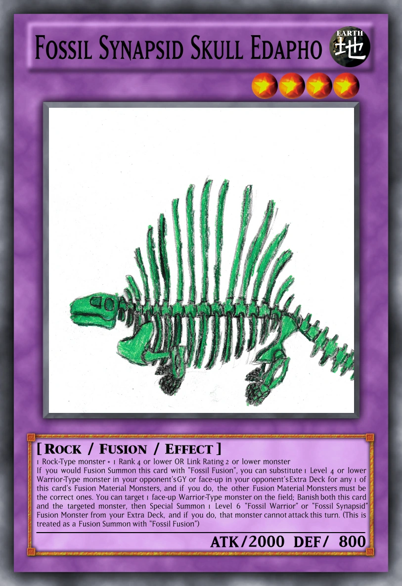 Fossil Synapsid Skull Edapho | Yu-Gi-Oh Card Maker Wiki | Fandom