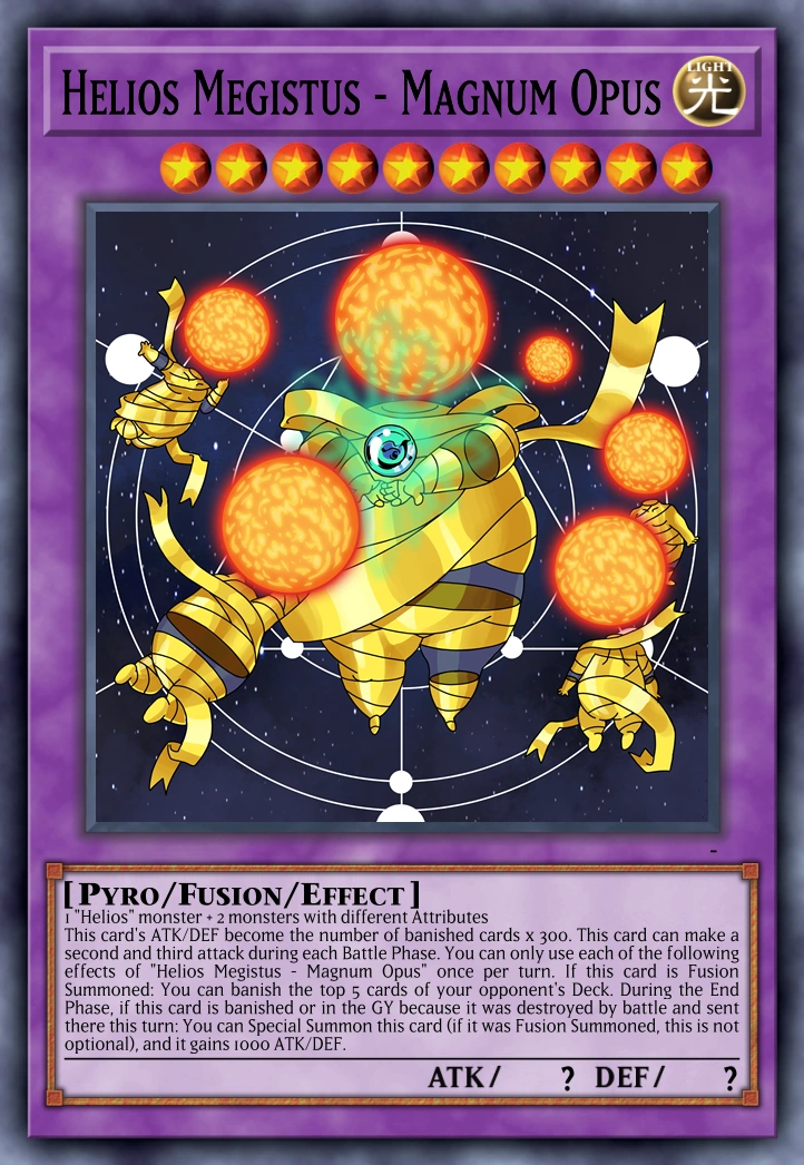 Helios Megistus - Magnum Opus | Yu-Gi-Oh Card Maker Wiki | Fandom