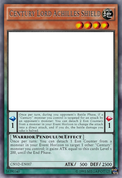 Century Lord Achilles Shield | Yu-Gi-Oh Card Maker Wiki | Fandom
