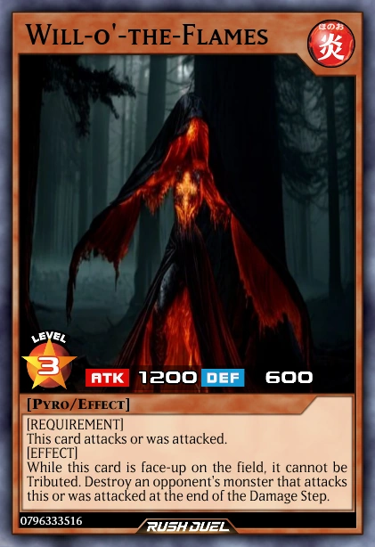 Will-o'-the-Flames (Rush Duel) | Yu-Gi-Oh Card Maker Wiki | Fandom