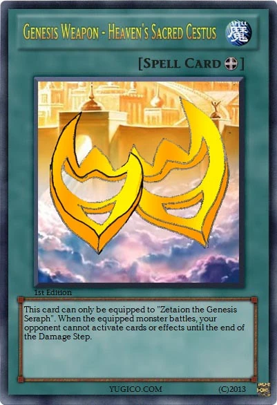 Genesis Weapon - Heaven's Sacred Cestus | Yu-Gi-Oh Card Maker Wiki | Fandom