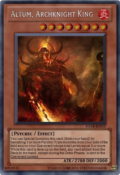Altum, Archknight King | Yu-Gi-Oh Card Maker Wiki | Fandom