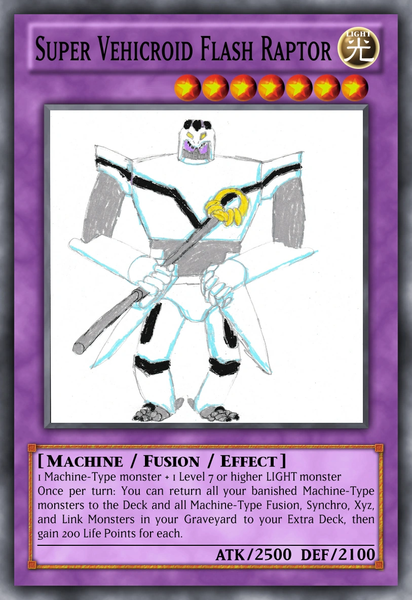 Super Vehicroid Flash Raptor | Yu-Gi-Oh Card Maker Wiki | Fandom