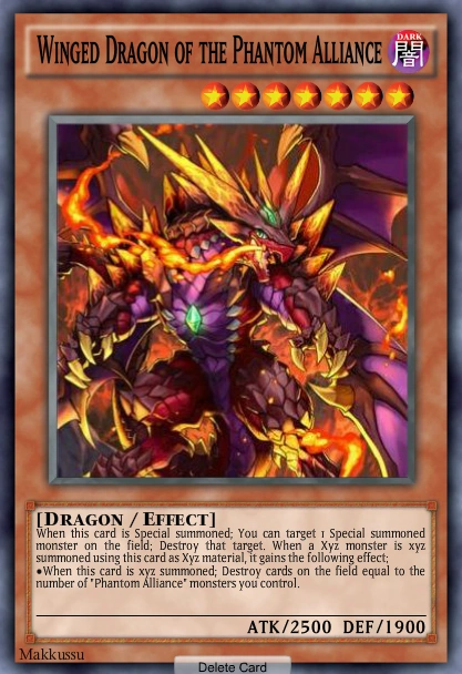 Winged Dragon of the Phantom Alliance | Yu-Gi-Oh Card Maker Wiki | Fandom