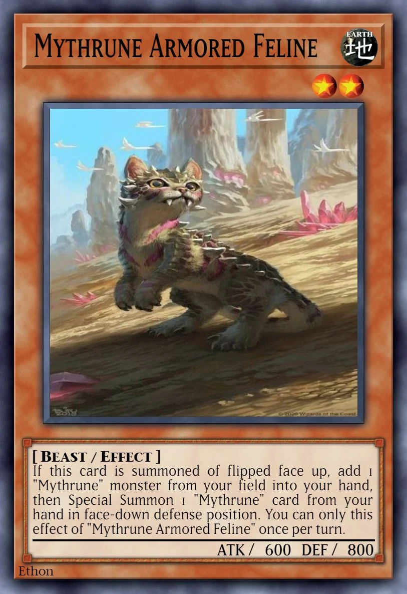 Mythrune Armored Feline | Yu-Gi-Oh Card Maker Wiki | Fandom