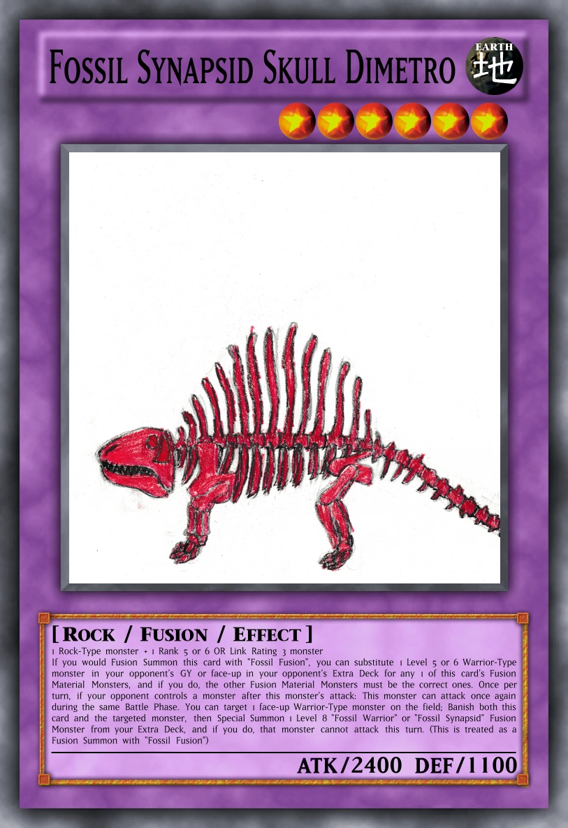 Fossil Synapsid Skull Dimetro | Yu-Gi-Oh Card Maker Wiki | Fandom
