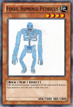 Fossil Hominid Pithecus | Yu-Gi-Oh Card Maker Wiki | Fandom