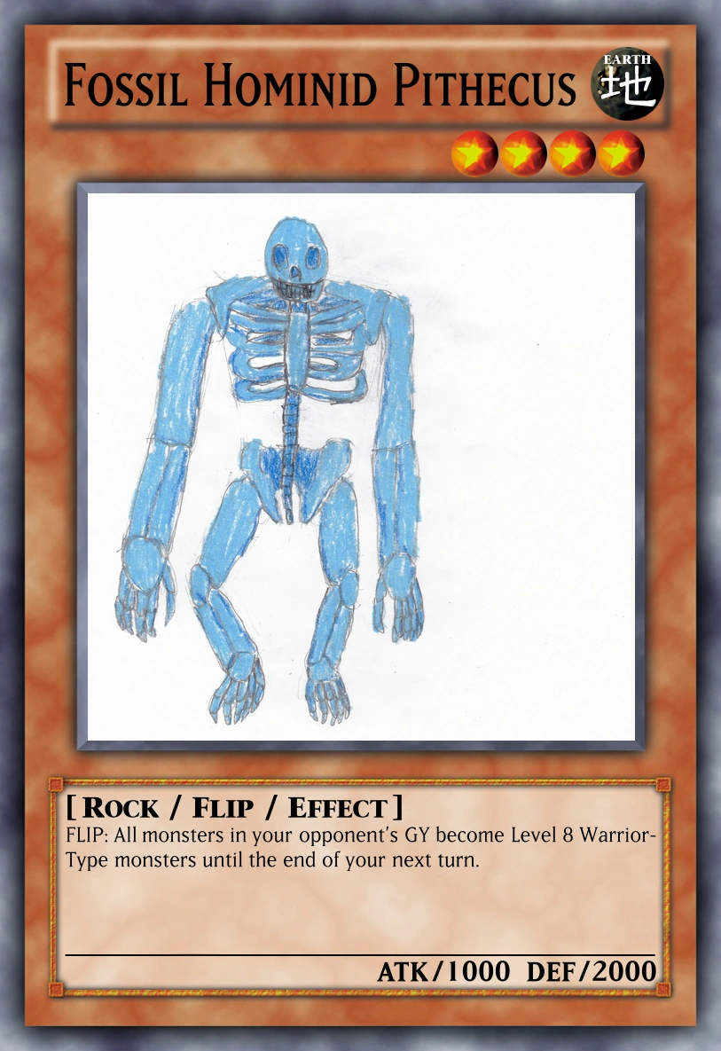 Fossil Hominid Pithecus | Yu-Gi-Oh Card Maker Wiki | Fandom