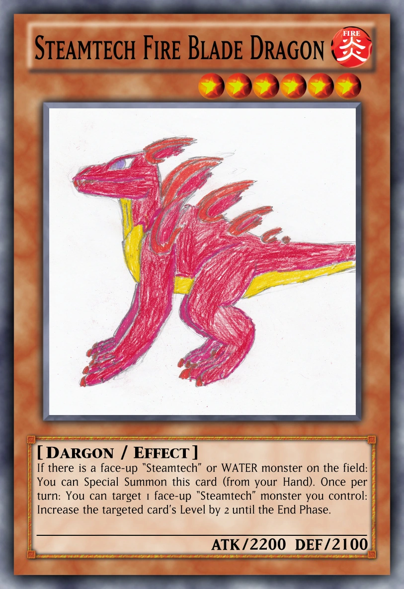 Steamtech Fire Blade Dragon | Yu-Gi-Oh Card Maker Wiki | Fandom