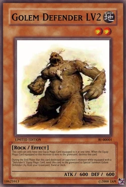 Golem Defender LV2 | Yu-Gi-Oh Card Maker Wiki | Fandom