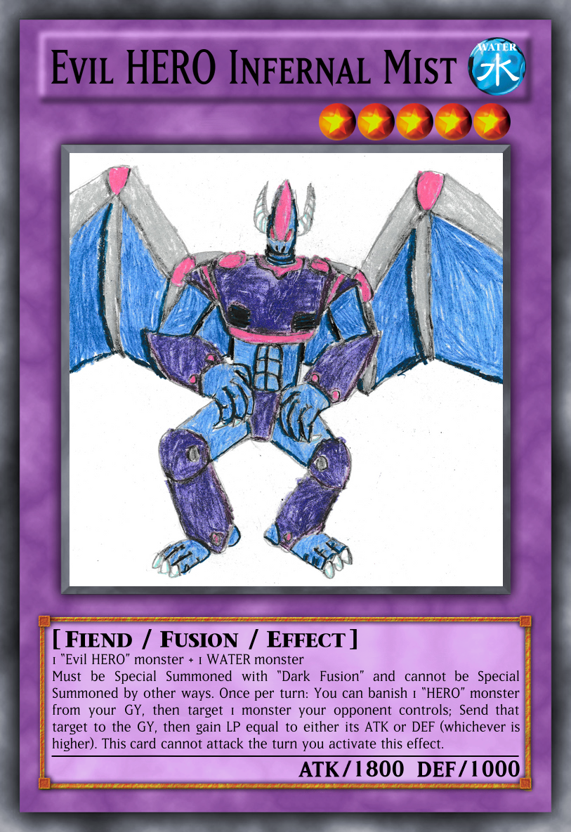 Evil Hero Infernal Mist Yu Gi Oh Card Maker Wiki Fandom
