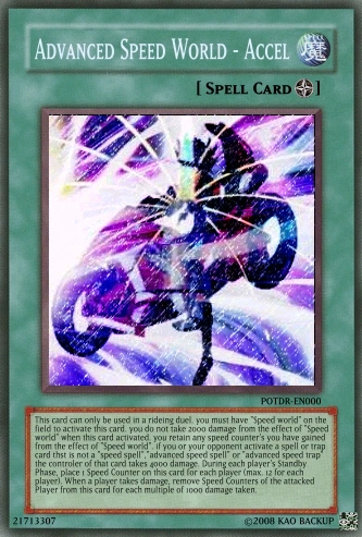 Advanced Speed World - Accel | Yu-Gi-Oh Card Maker Wiki | Fandom