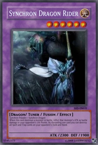 Synchron Dragon Rider | Yu-Gi-Oh Card Maker Wiki | Fandom