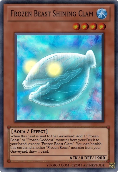Frozen Beast Shining Clam | Yu-Gi-Oh Card Maker Wiki | Fandom