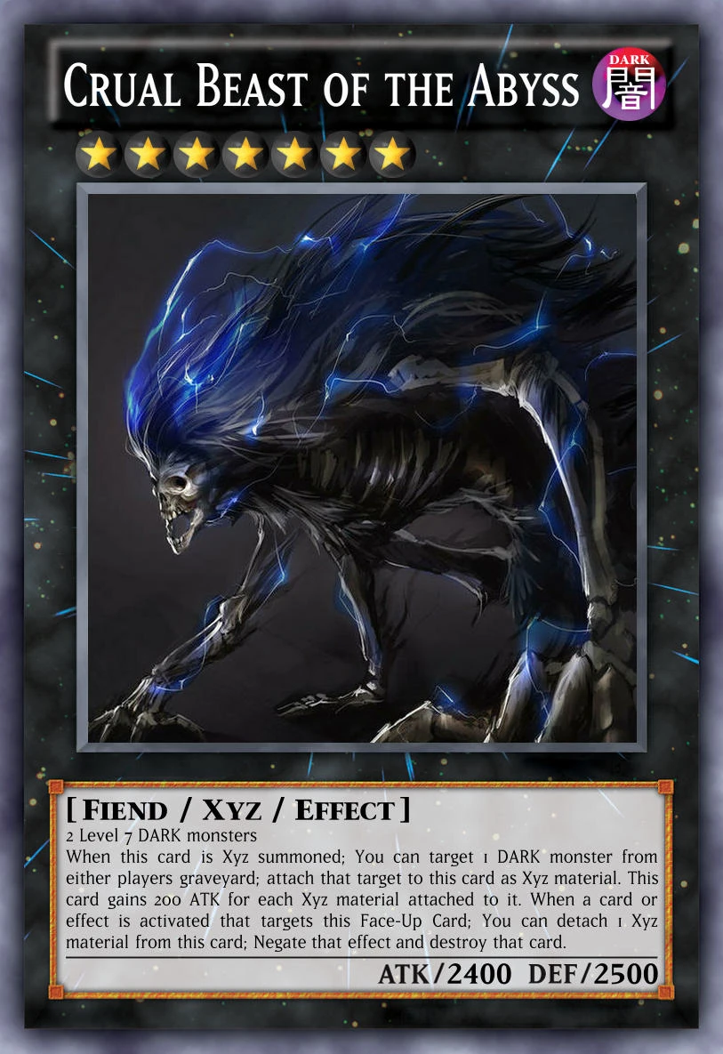Crual Beast of the Abyss | Yu-Gi-Oh Card Maker Wiki | Fandom