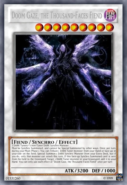 Doom Gaze, the Thousand-Faces Fiend | Yu-Gi-Oh Card Maker Wiki | Fandom