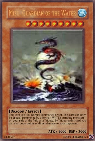 Mizu, Guardian of the Water | Yu-Gi-Oh Card Maker Wiki | Fandom