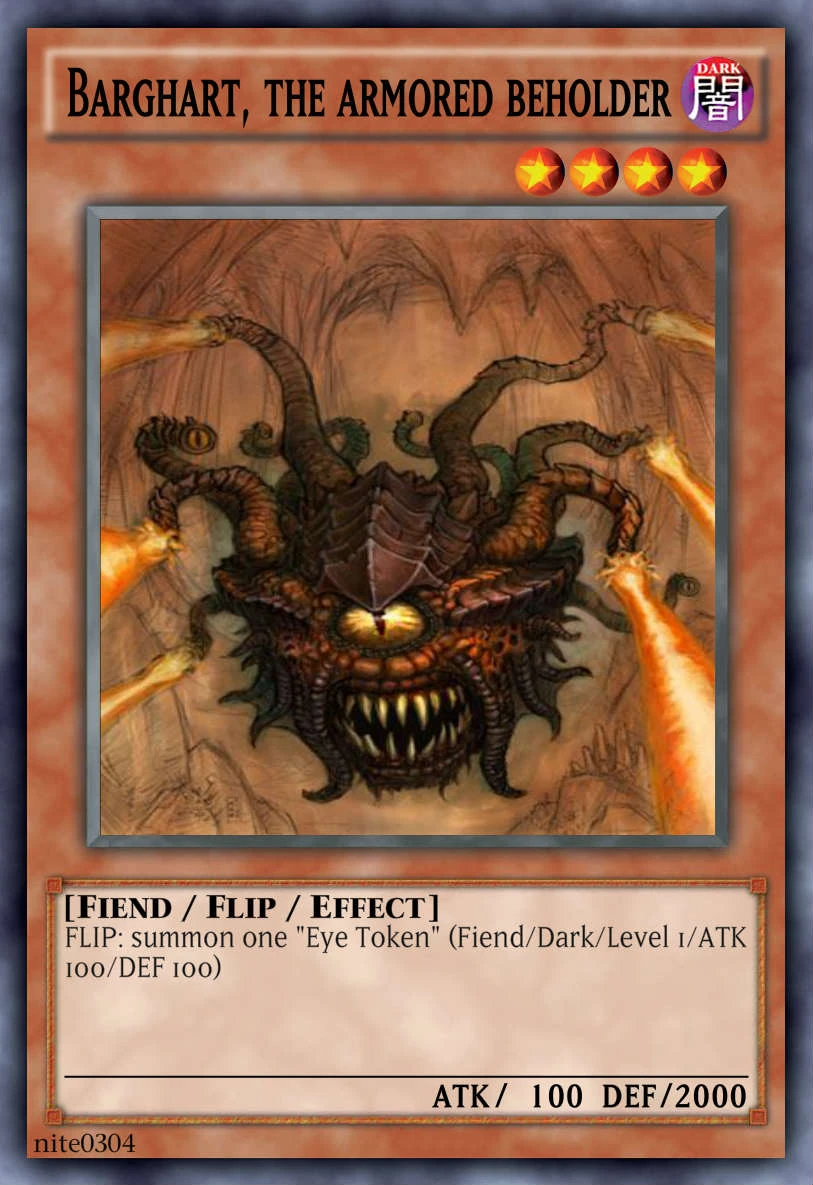Baghart, the Armored Beholder | Yu-Gi-Oh Card Maker Wiki | Fandom