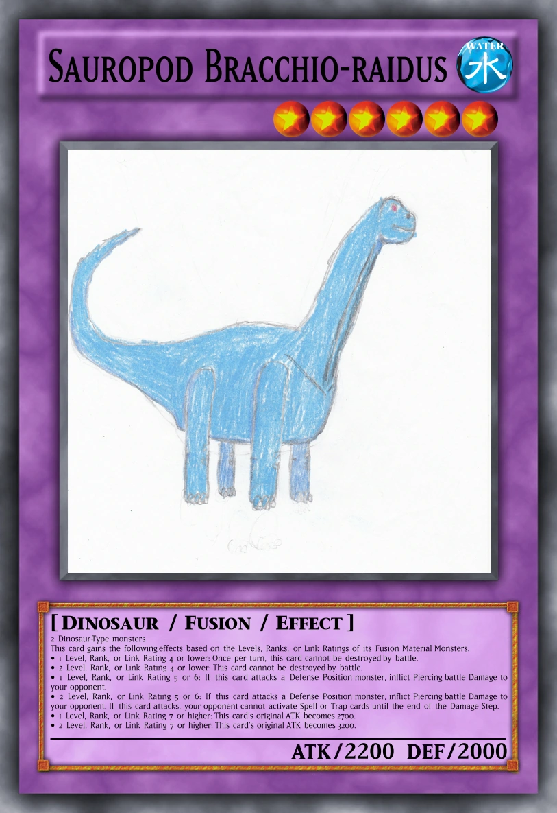 Sauropod Bracchio-raidus | Yu-Gi-Oh Card Maker Wiki | Fandom