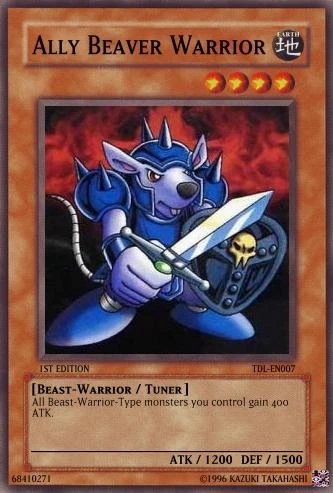 Ally Beaver Warrior | Yu-Gi-Oh Card Maker Wiki | Fandom