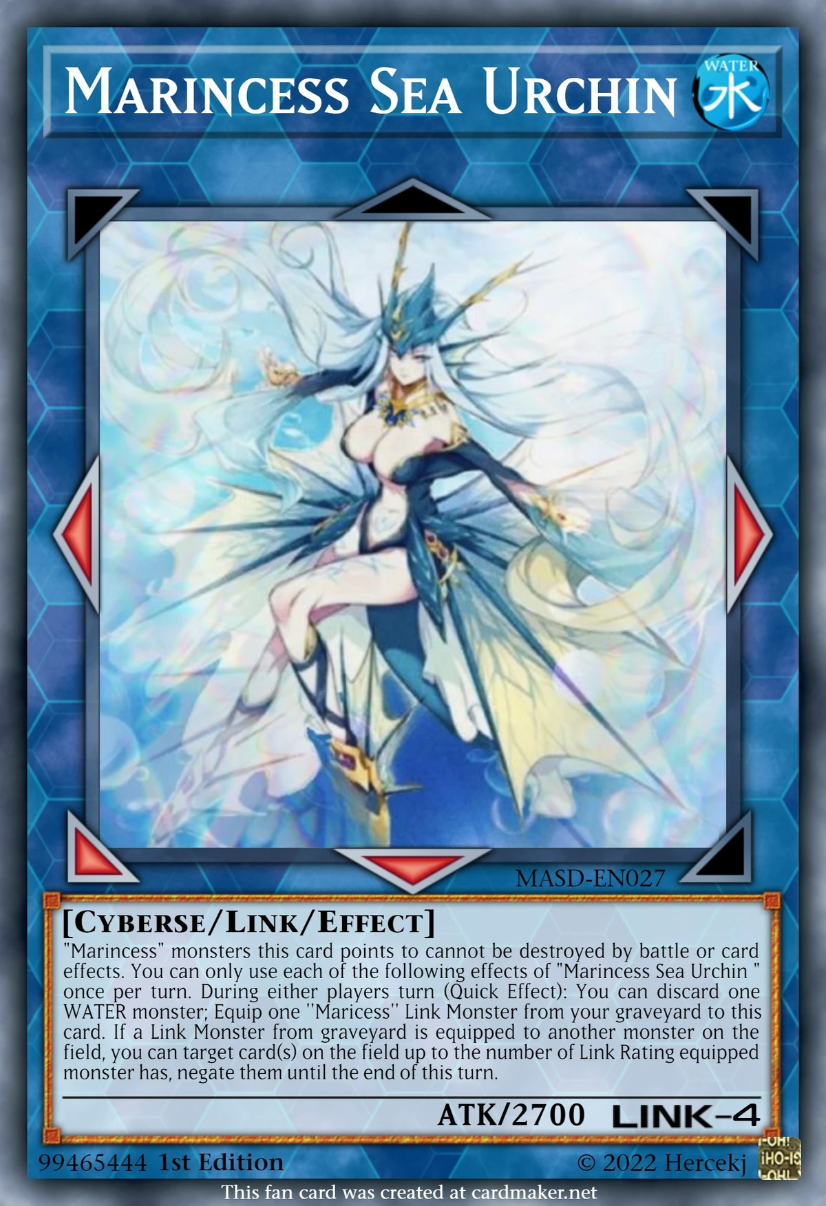 Marincess Sea Urchin | Yu-Gi-Oh Card Maker Wiki | Fandom