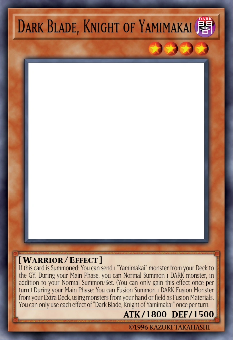 Dark Blade, Knight of Yamimakai | Yu-Gi-Oh Card Maker Wiki | Fandom