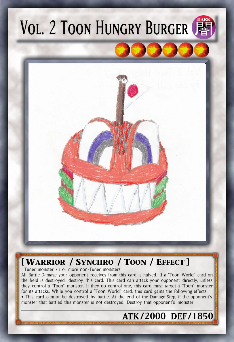 Vol. 2 Toon Hungry Burger | Yu-Gi-Oh Card Maker Wiki | Fandom