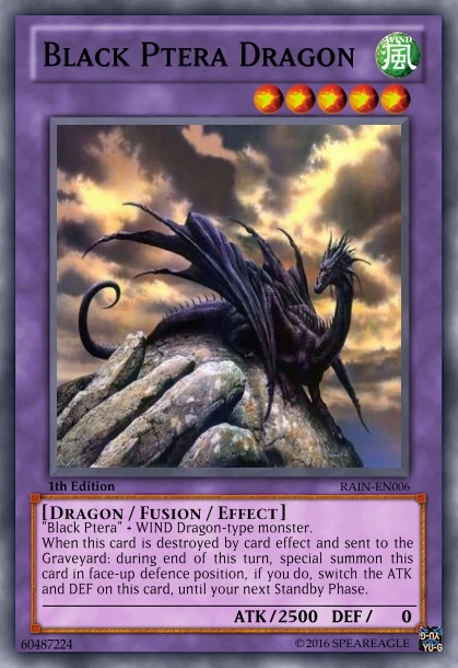 Black Ptera Dragon | Yu-Gi-Oh Card Maker Wiki | Fandom
