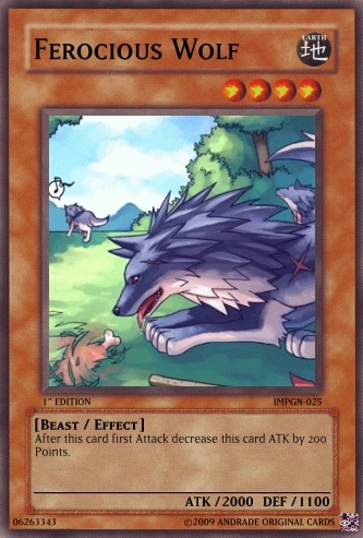 Ferocious Wolf | Yu-Gi-Oh Card Maker Wiki | Fandom