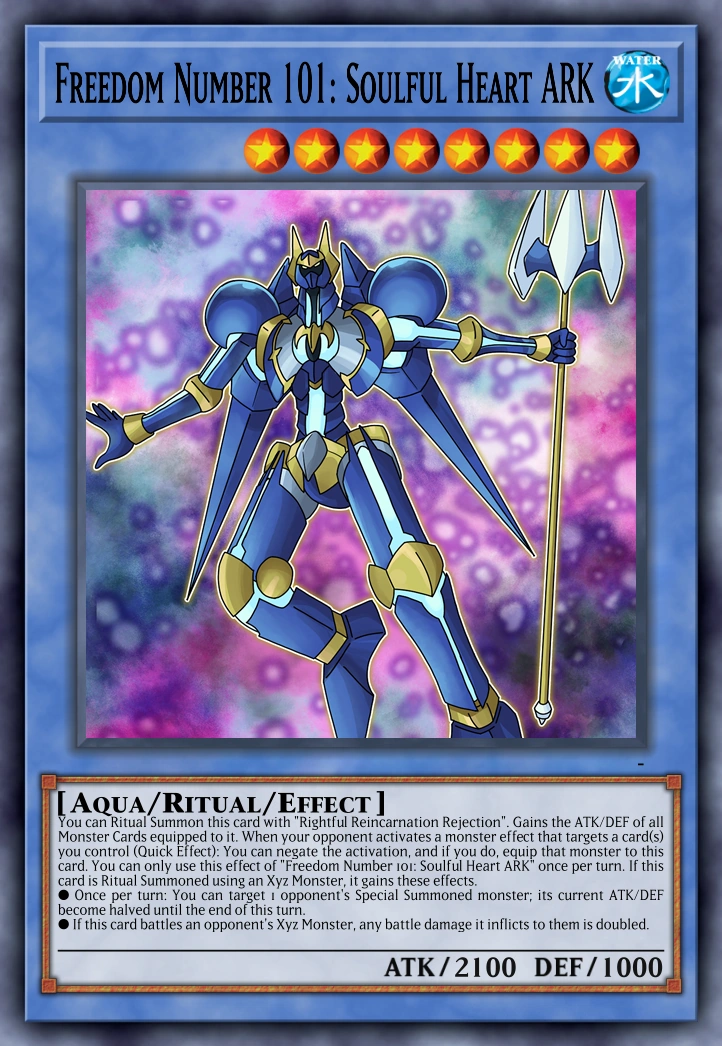 Freedom Number 101: Soulful Heart ARK | Yu-Gi-Oh Card Maker Wiki | Fandom