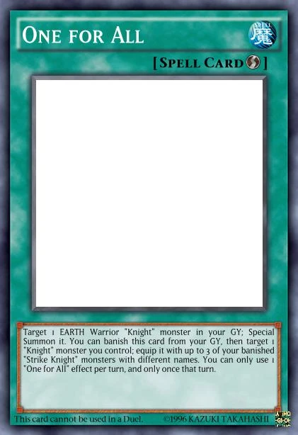 One for All | Yu-Gi-Oh Card Maker Wiki | Fandom