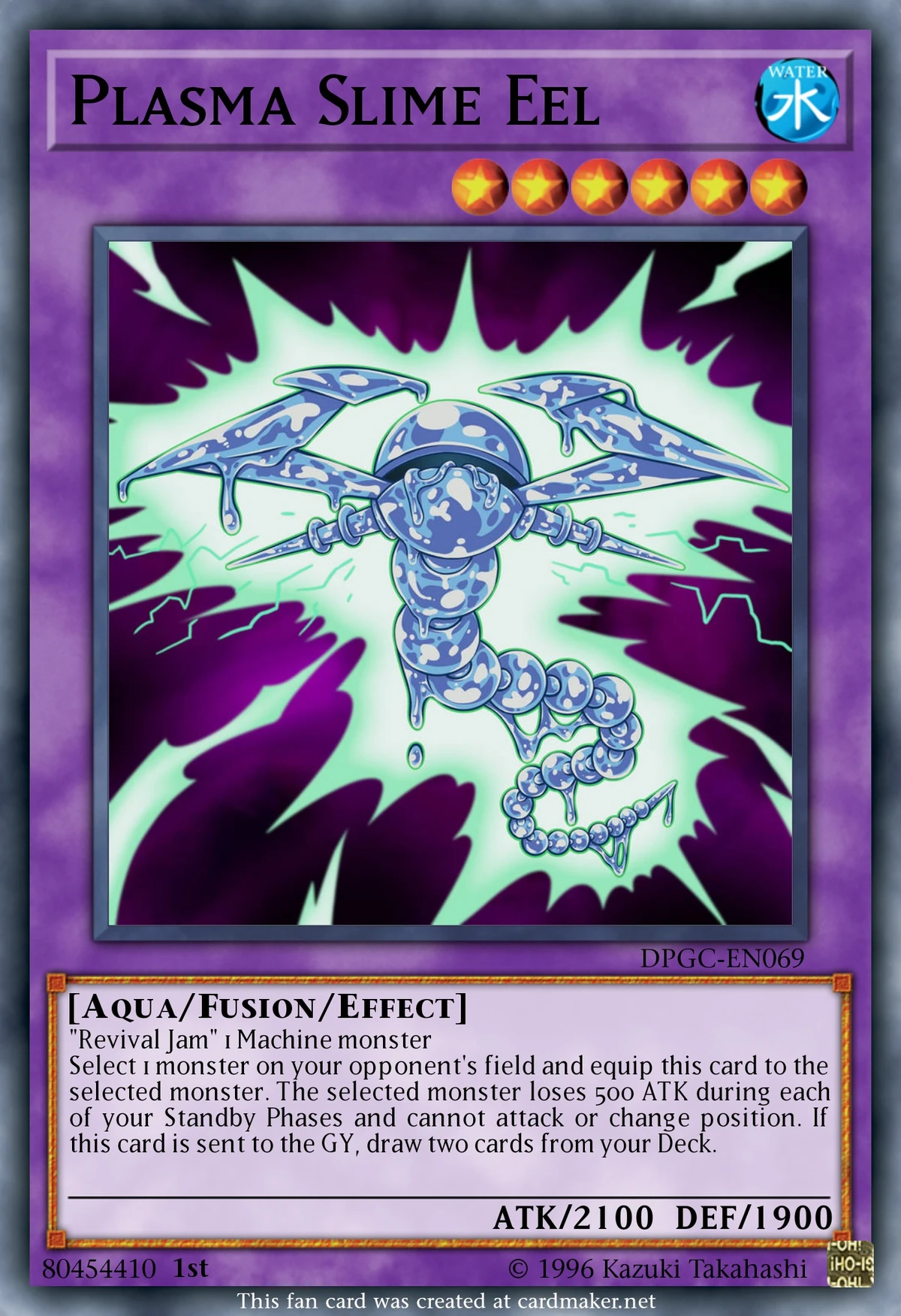Plasma Slime Eel | Yu-Gi-Oh Card Maker Wiki | Fandom